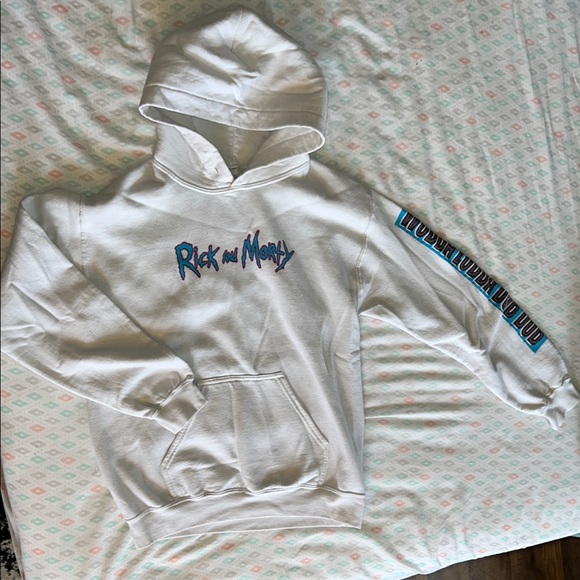 adult swim | Tops | Rick And Morty White Hoodie | Poshmark
